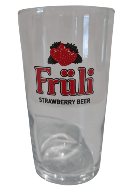 Fruli Strawberry Beer Pint Glass